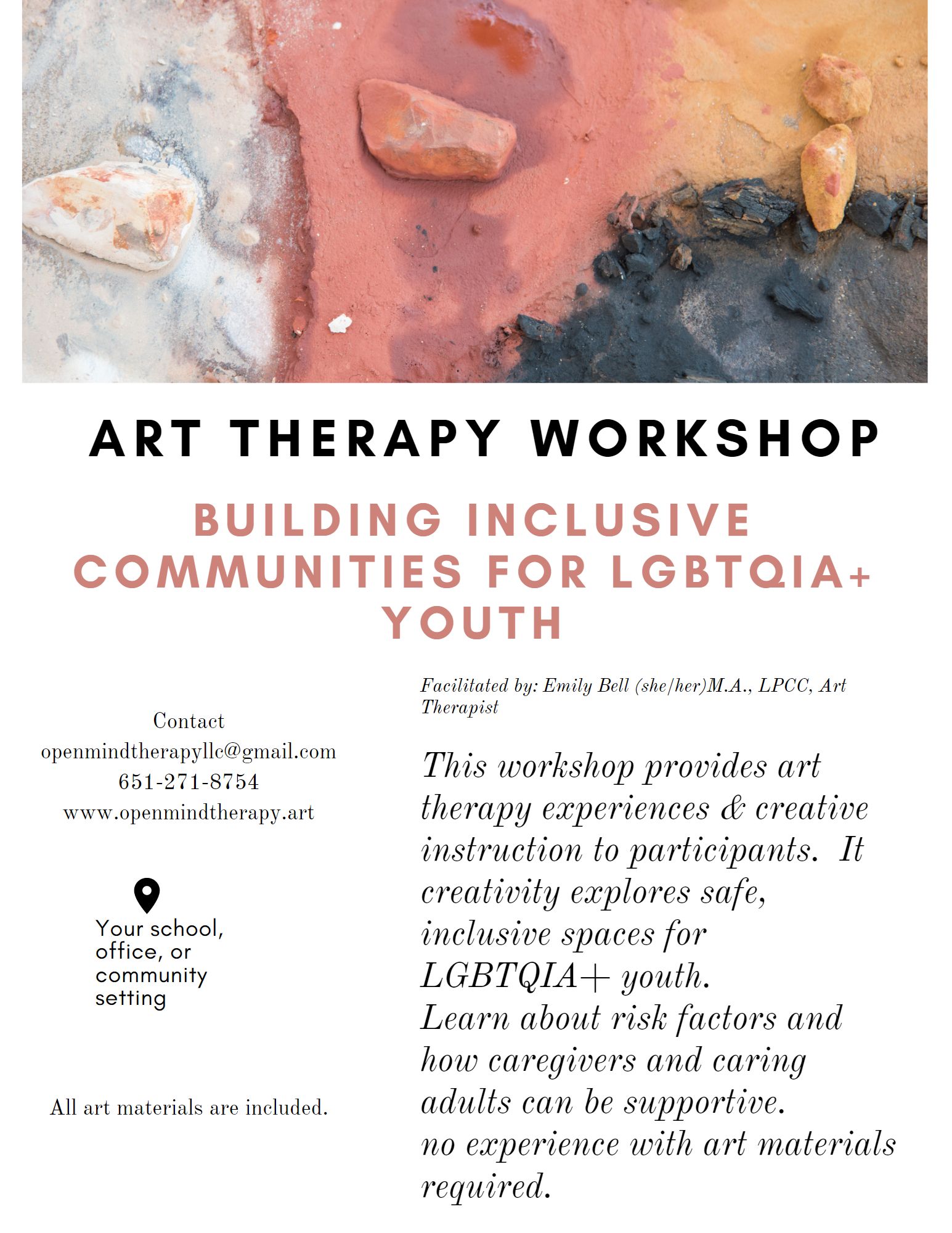 Art Therapy Workshop offerings